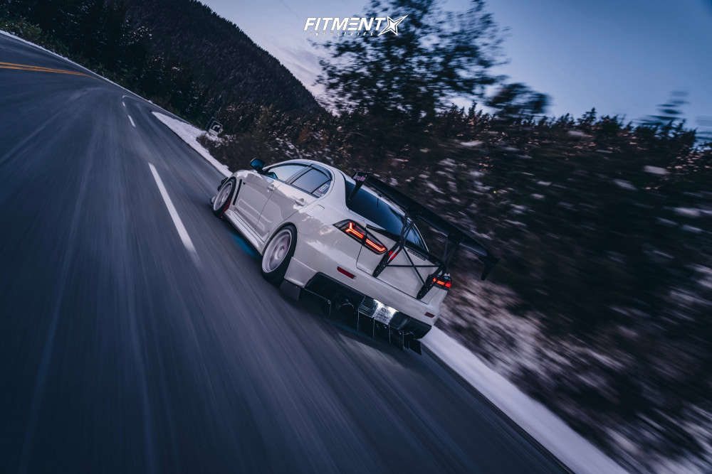 2012 Mitsubishi Lancer Evolution GSR with 18x9.5 ESR Sr07 and ...