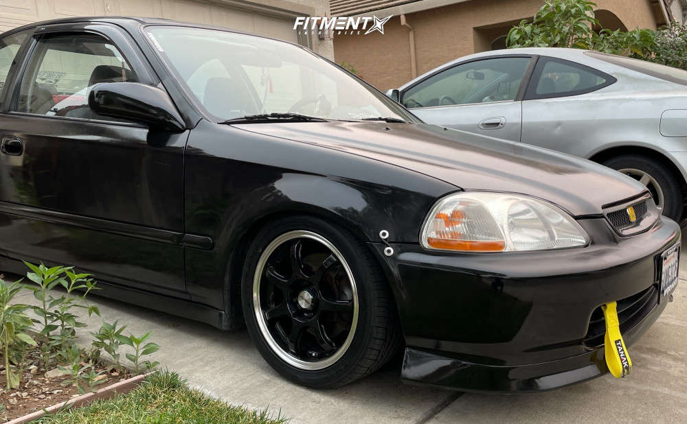 1997 Honda Civic EX with 15x6.5 Maxxim Knight and Toyo Tires 195x45 on ...