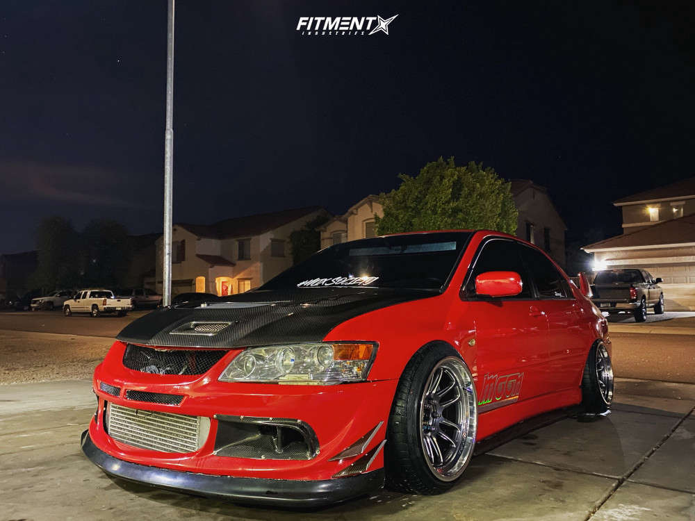 2003 Mitsubishi Lancer Evolution with 18x11 Cosmis Racing Xt-206r and ...