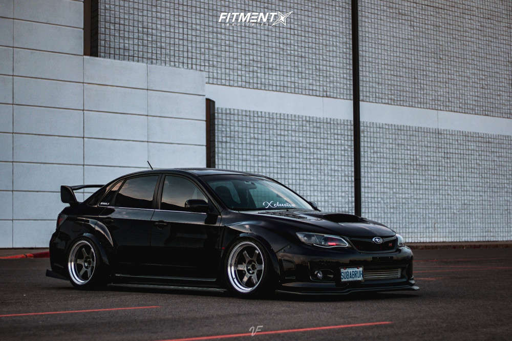 2013 Subaru WRX STI Sport-tech with 18x10.5 Volk Te37v Mark Ii and Zeknova 275x35 on Air ...