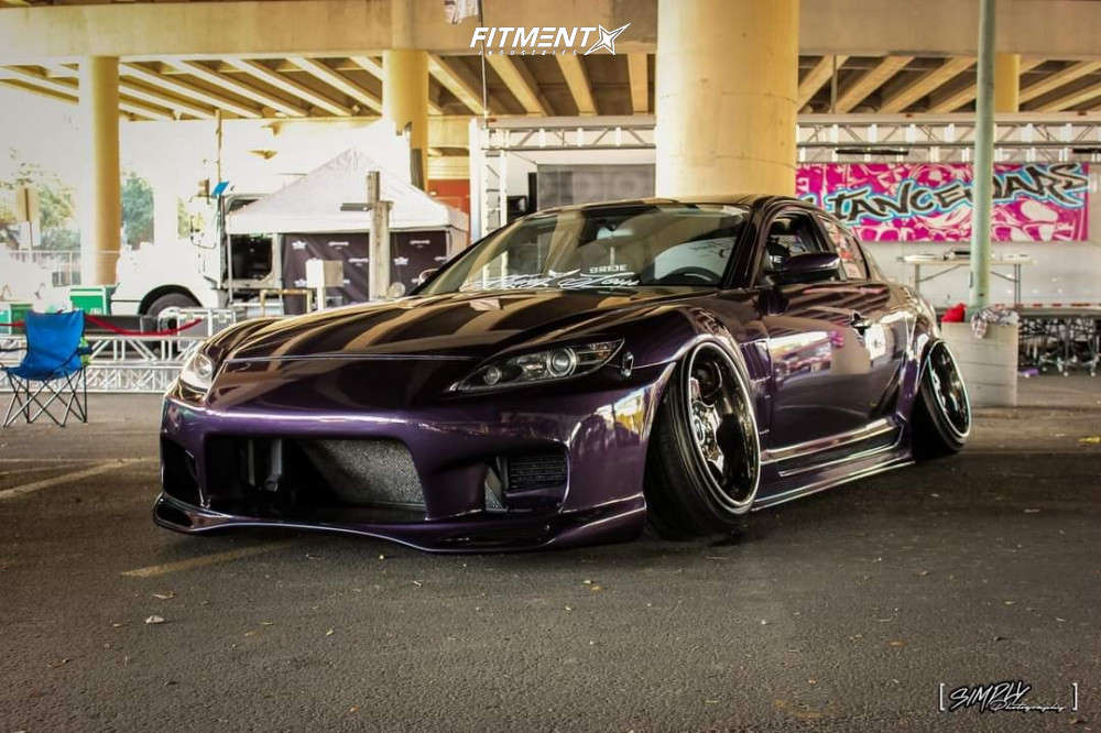 2004 Mazda RX-8 Base with 18x11 Garson Ryugi and Federal 225x40 on Air ...