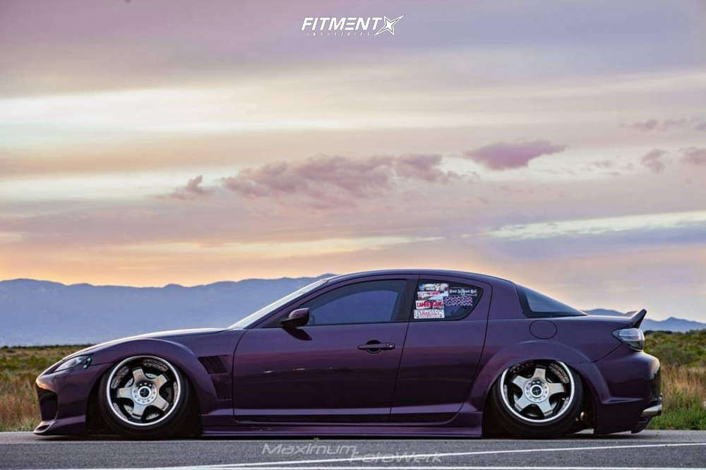 2004 Mazda RX-8 Base with 18x11 Garson Ryugi and Federal 225x40 on Air ...