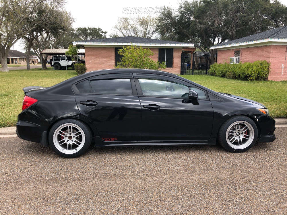 2012 Honda Civic Si with 17x9 Enkei Rpf1 and Nitto 225x45 on Coilovers ...