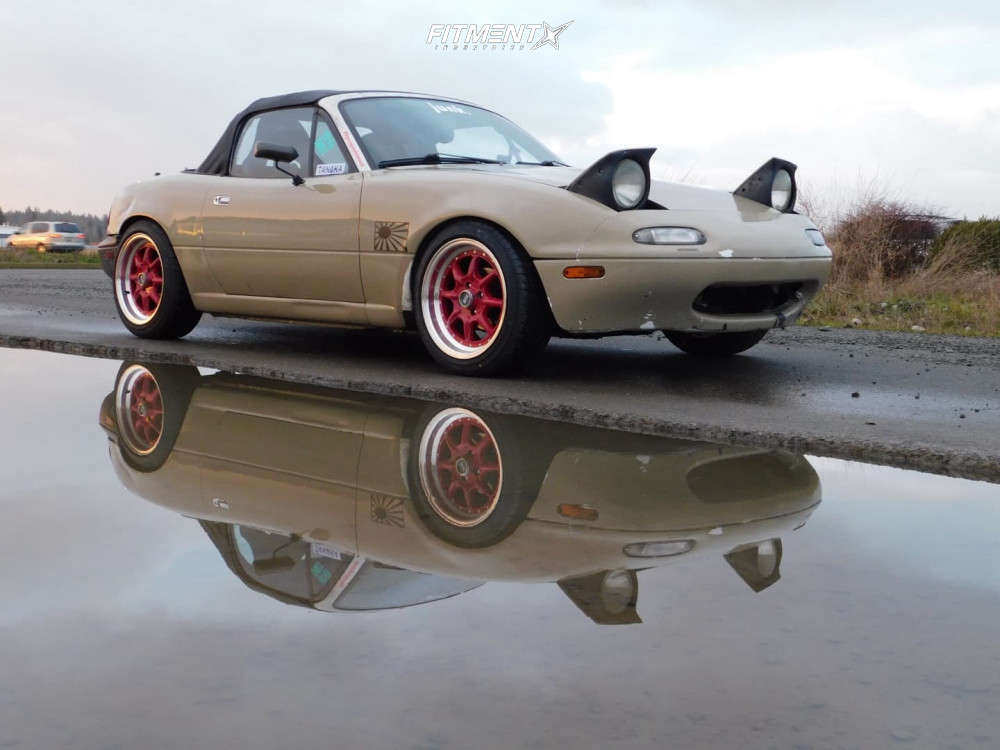 1991 Mazda MX-5 Miata Base with 15x8 STR 504 and Federal 195x45 on ...