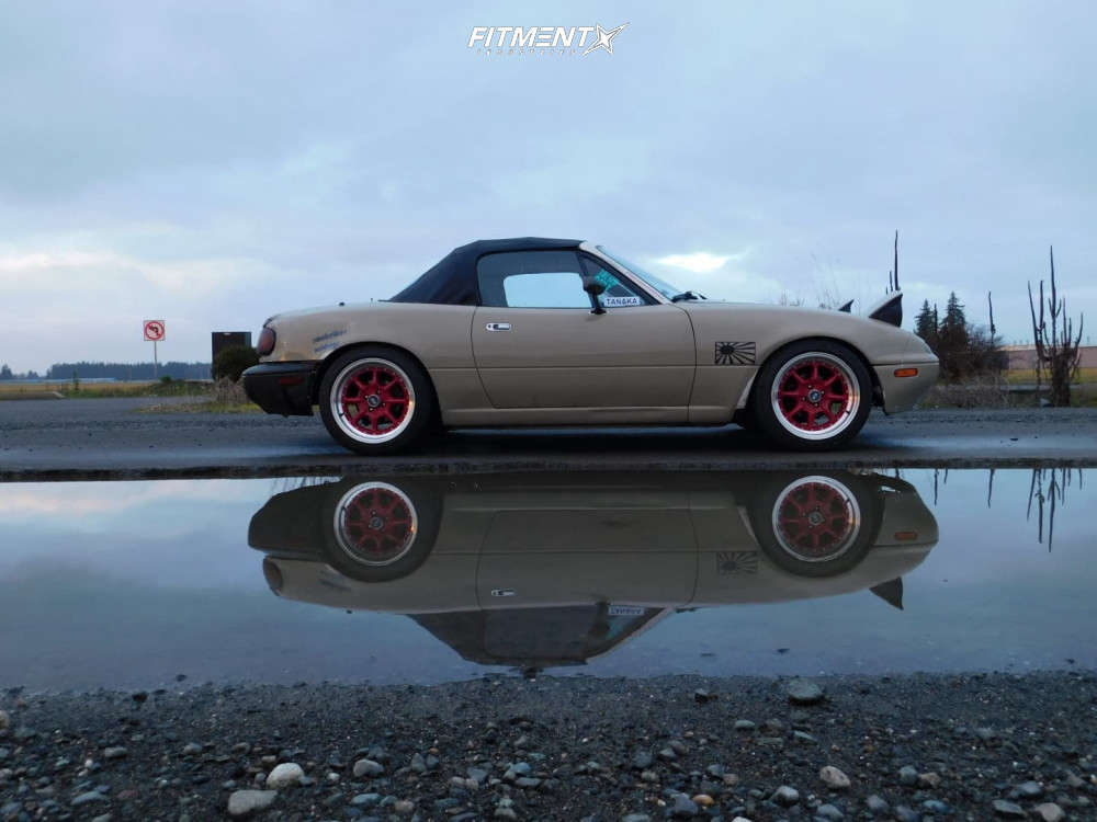 1991 Mazda MX-5 Miata Base with 15x8 STR 504 and Federal 195x45 on ...