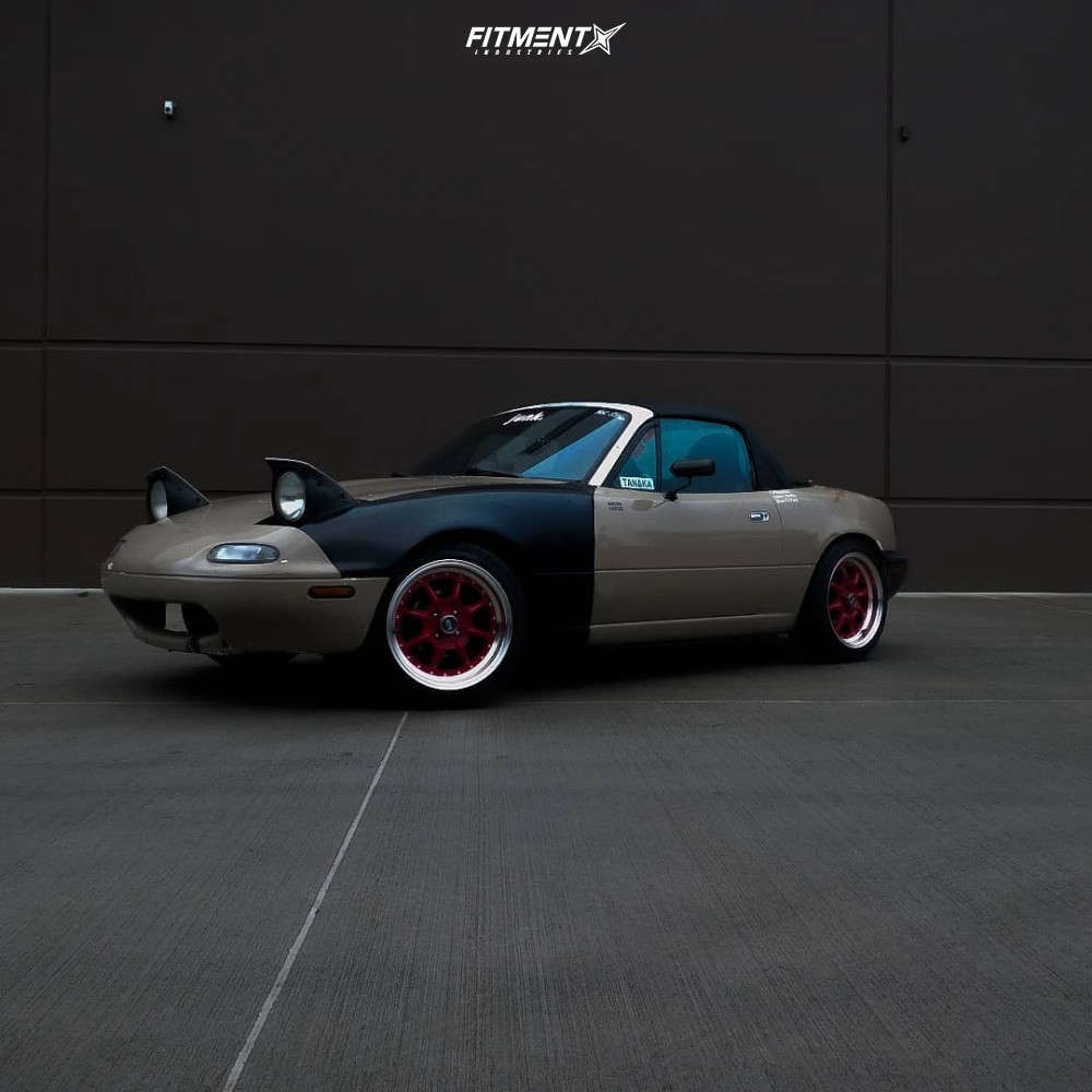 1991 Mazda MX-5 Miata Base with 15x8 STR 504 and Federal 195x45 on ...