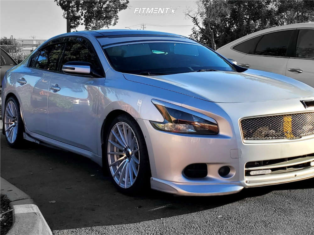 2013 Nissan Maxima SV with 19x8.5 JNC Jnc042 and Ohtsu 245x35 on Lowering Springs 1463189 Fitment Industries