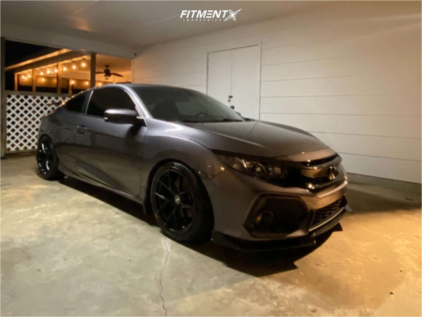 2018 Honda Civic Si with 18x9.5 ESR Rf2 and Michelin 255x35 on Lowering ...