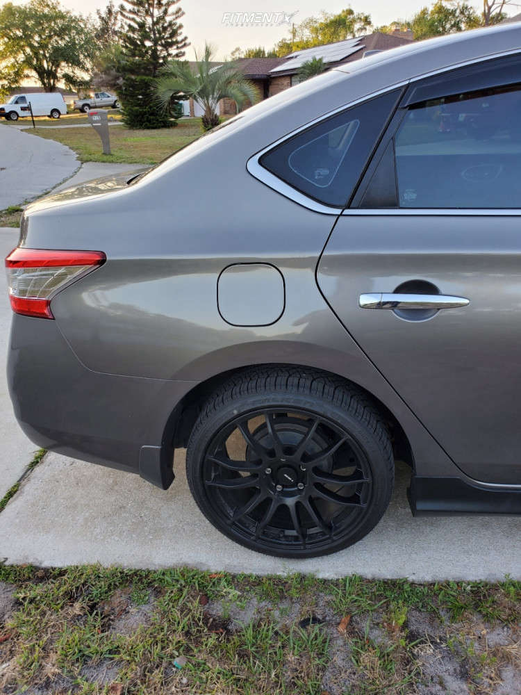 2015 Nissan Sentra SV with 18x8 AVID1 AV20 and Falken 215x40 on Stock ...