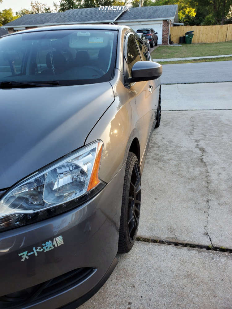 2015 Nissan Sentra SV with 18x8 AVID1 AV20 and Falken 215x40 on Stock ...