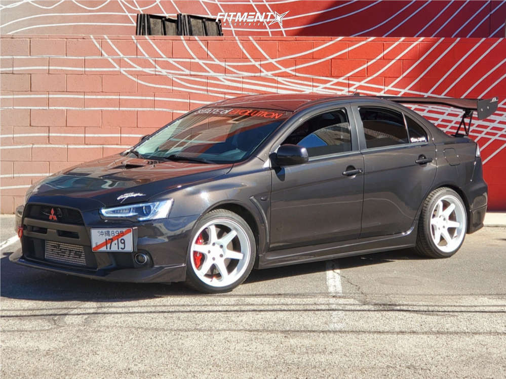 2014 Mitsubishi Lancer Evolution GSR with 18x10.5 ESR Sr07 and Hankook ...