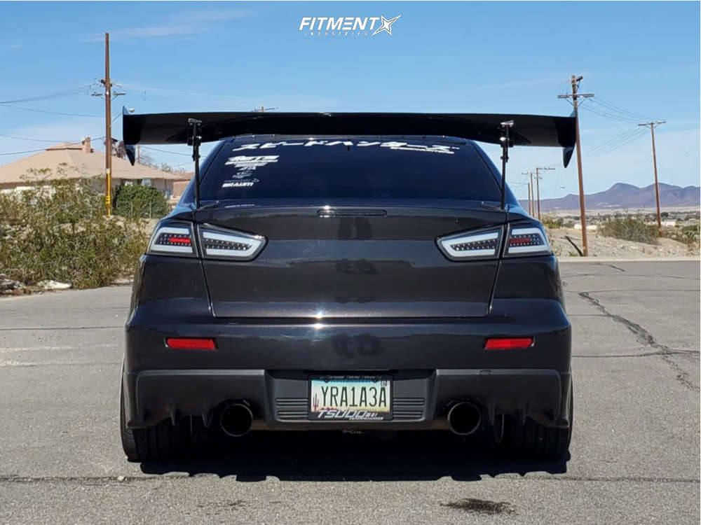 2014 Mitsubishi Lancer Evolution GSR with 18x10.5 ESR Sr07 and Hankook ...