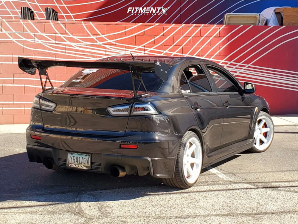 2014 Mitsubishi Lancer Evolution GSR with 18x10.5 ESR Sr07 and Hankook ...