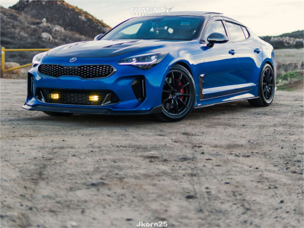 2018 Kia Stinger GT2 with 18x8.5 Rays Engineering 57transcend and Hankook 245x45 on Lowering ...