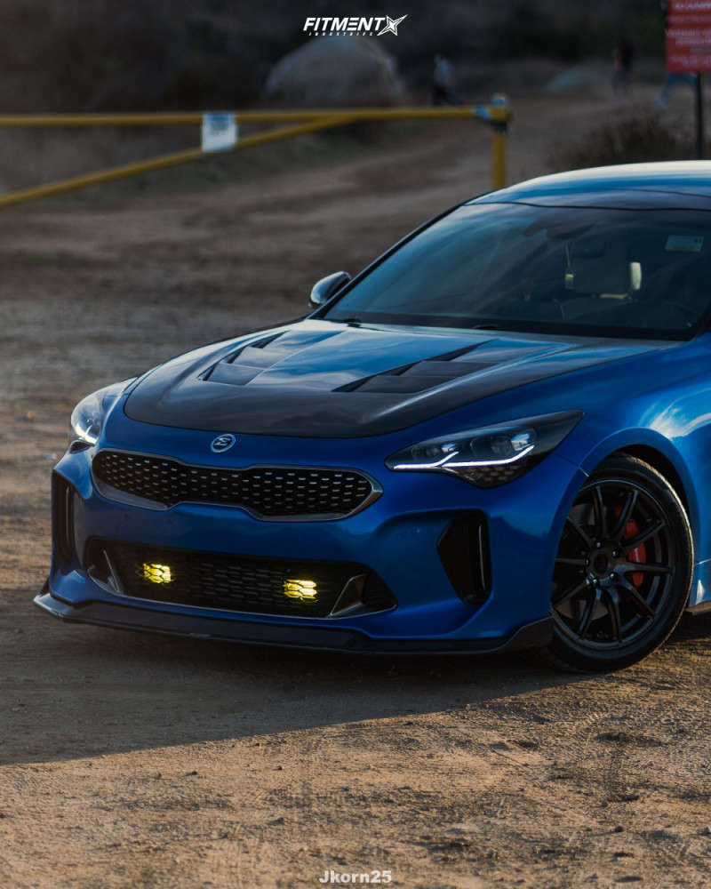 2018 Kia Stinger GT2 with 18x8.5 Rays Engineering 57transcend and Hankook 245x45 on Lowering ...