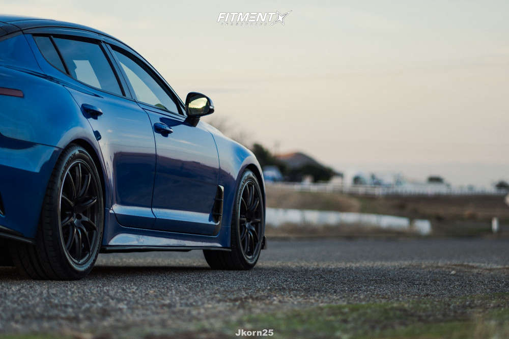 2018 Kia Stinger GT2 with 18x8.5 Rays Engineering 57transcend and Hankook 245x45 on Lowering ...