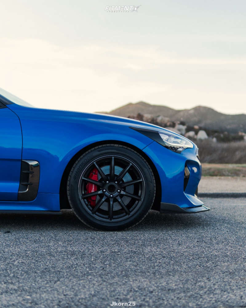 2018 Kia Stinger GT2 with 18x8.5 Rays Engineering 57transcend and Hankook 245x45 on Lowering ...