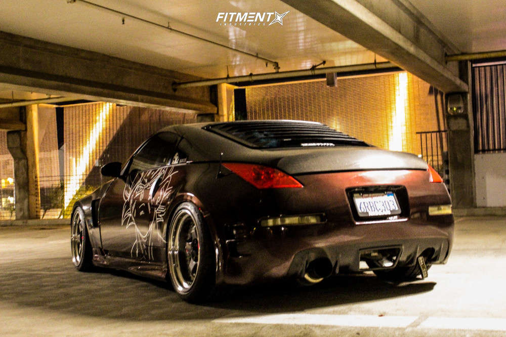 2006 Nissan 350Z Base with 19x9.5 Work Meister S1 3p and Continental ...