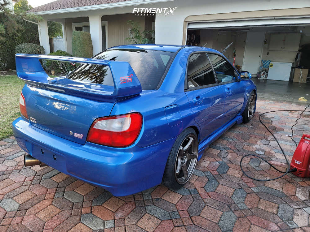 2002 Subaru WRX STI Base with 18x9.5 Enkei Ts-5 and Nitto 225x40 on ...