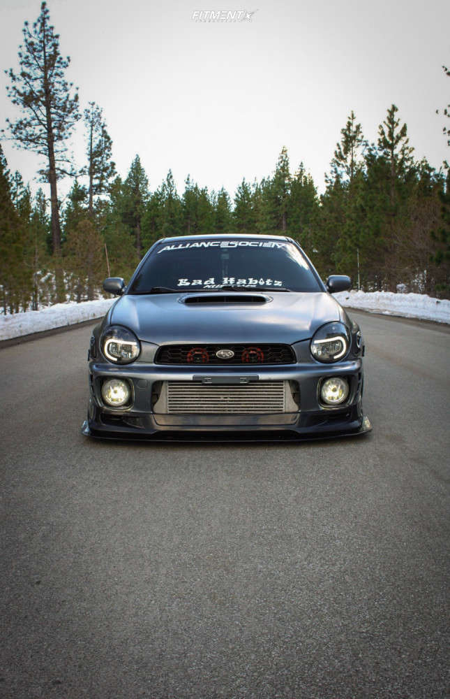 2002 Subaru Impreza WRX AWD 4dr Sedan (2.0L 4cyl Turbo 5M) with 18x9.5 ...