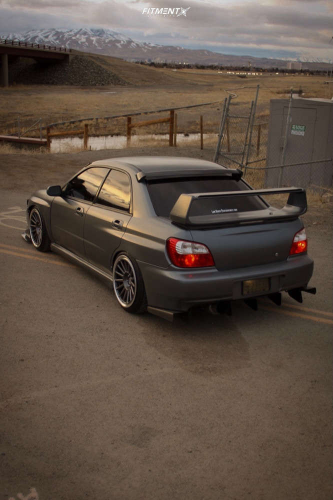 2002 Subaru Impreza WRX AWD 4dr Sedan (2.0L 4cyl Turbo 5M) with 18x9.5 ...