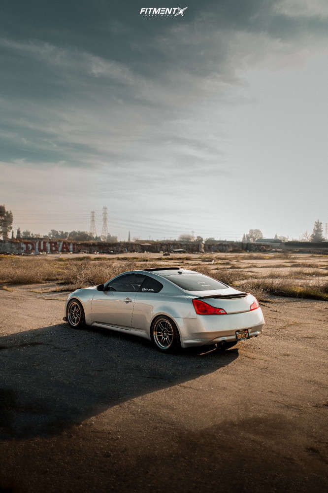 2009 INFINITI G37 Journey with 18x9.5 Enkei Rpf1 and Federal 265x35 on Lowering Springs ...