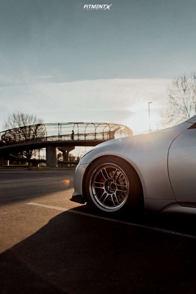 2009 INFINITI G37 Journey with 18x9.5 Enkei Rpf1 and Federal 265x35 on Lowering Springs ...