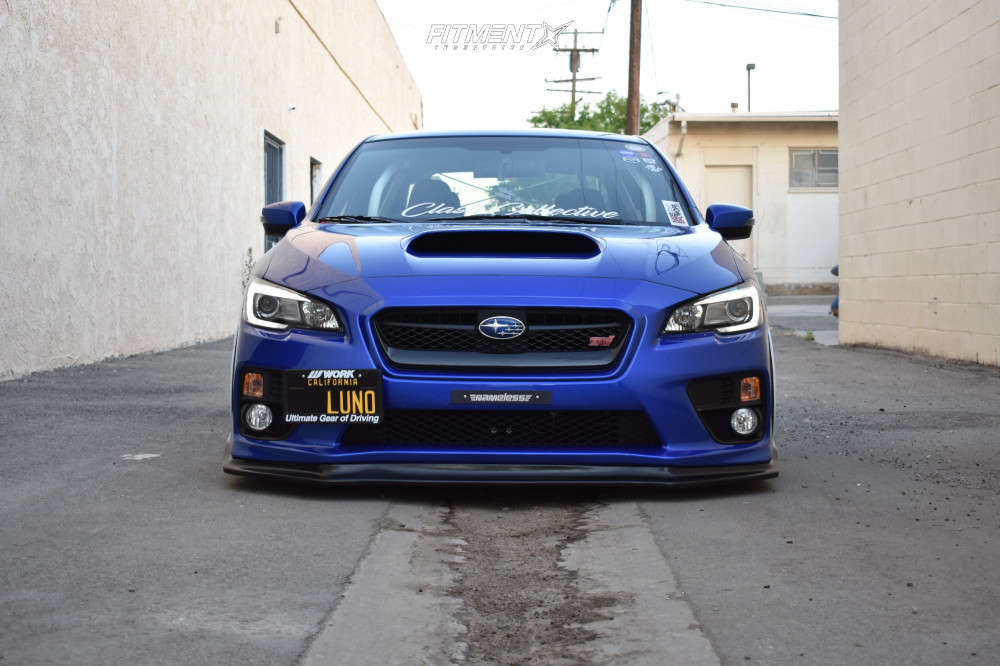 2015 Subaru WRX STI Launch Edition with 18x10 Work Emotion Xd9 and Falken 225x40 on Air ...