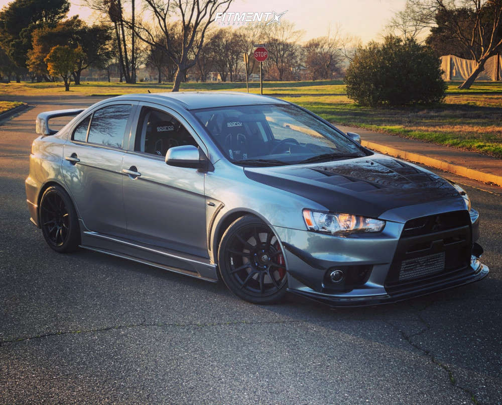 2013 Mitsubishi Lancer Evolution GSR with 18x9.5 SSR Gtx01 and Federal ...