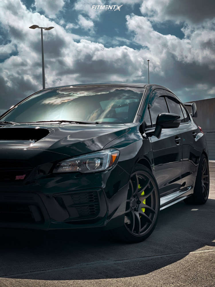 2020 Subaru WRX STI Base with 19x9.5 Work Emotion CR Kiwami and Yokohama 245x35 on Stock ...
