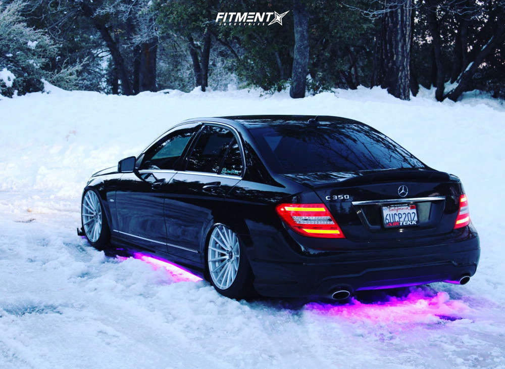 2012 Mercedes-Benz C350 Sport with 18x8.5 JNC Jnc042 and Falken 215x45 ...