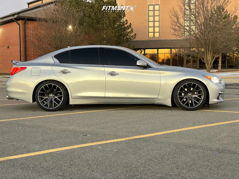 2014 INFINITI Q50 Premium with 19x9.5 ESR Sr12 and Firestone 255x35 on Lowering Springs ...