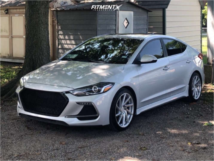 2018 Hyundai Elantra Sport with 18x8.5 F1R F29 and Road Hugger 225x40 on Stock Suspension ...