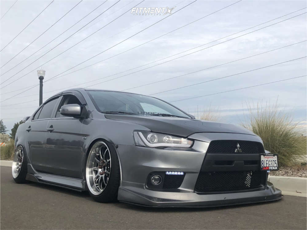 2016 Mitsubishi Lancer GT with 18x9.5 Work Emotion D9r and Nankang ...