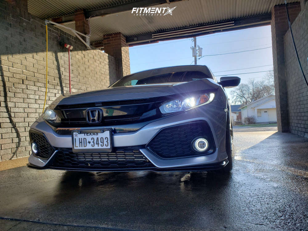 2018 Honda Civic Sport with 18x8.5 AVID1 AV6 and Continental 235x40 on ...