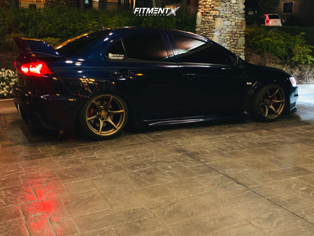 2014 Mitsubishi Lancer Evolution GSR with 18x10.5 Kansei Tandem and ...