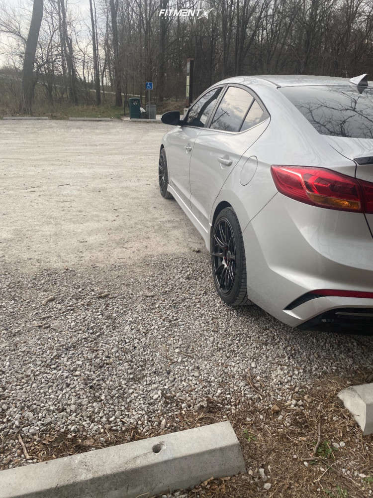 2018 Hyundai Elantra Sport with 18x8 XXR 527 and Continental 225x40 on Lowering Springs ...