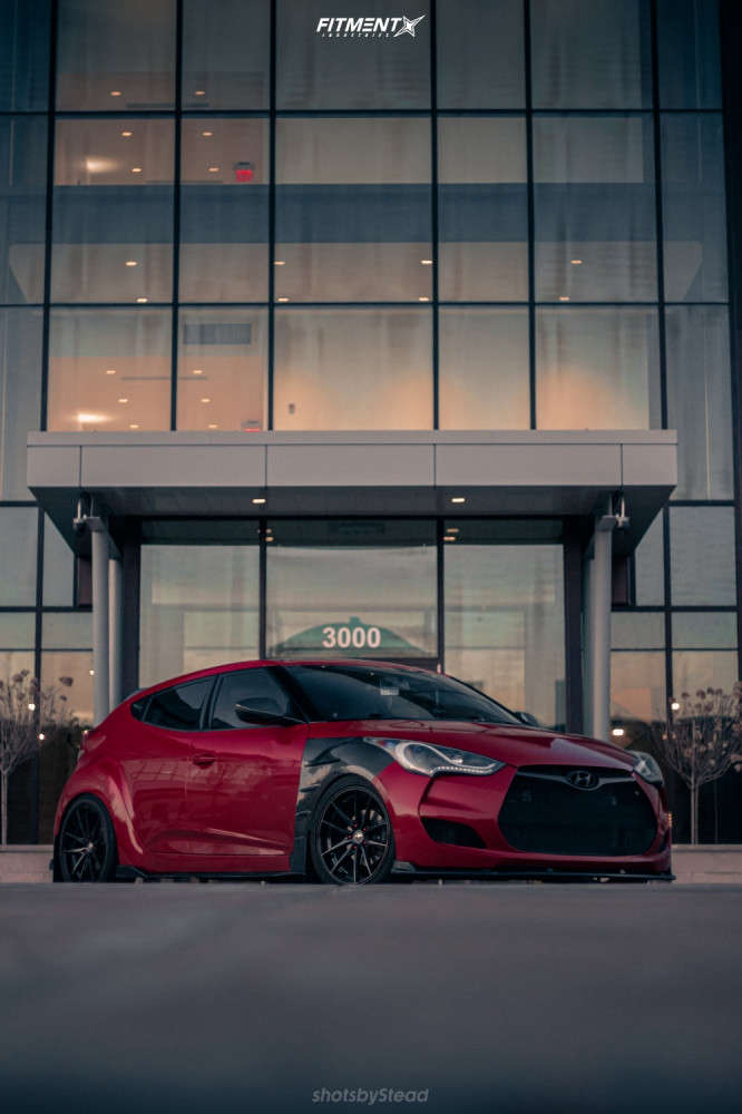 2013 Hyundai Veloster Base with 18x8 Konig Oversteer and Federal 225x40 ...