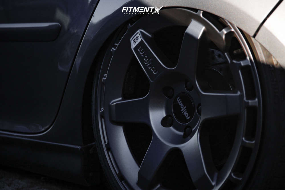 2009 Volkswagen GTI Base with 19x8.5 Rotiform Kb1 and Achilles 215x35 on Air Suspension ...