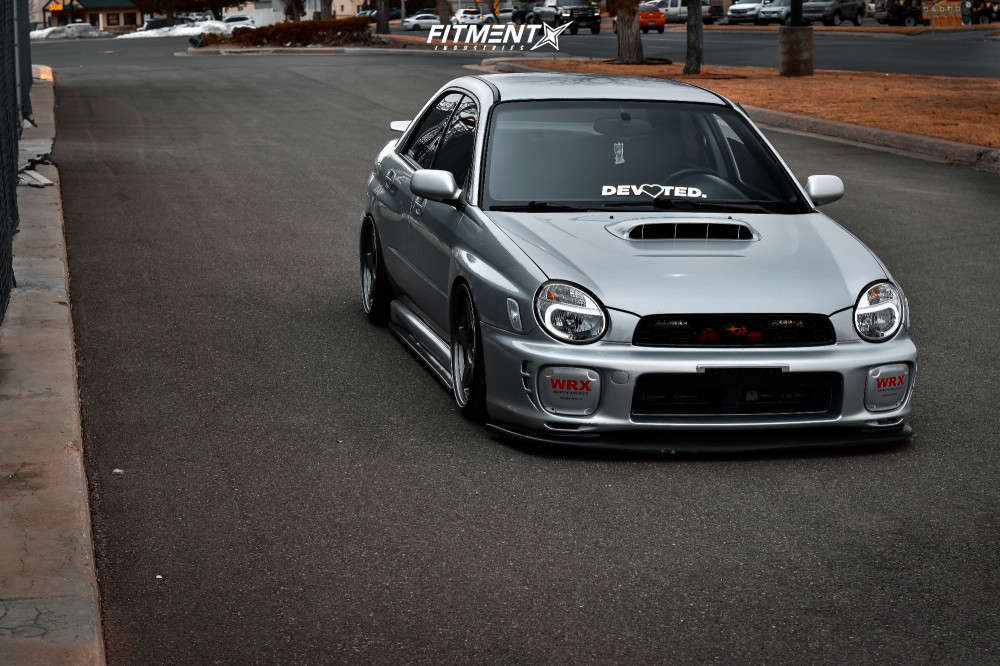 2003 Subaru WRX Base with 18x9 Kansei Knp and Nitto 215x35 on Air ...