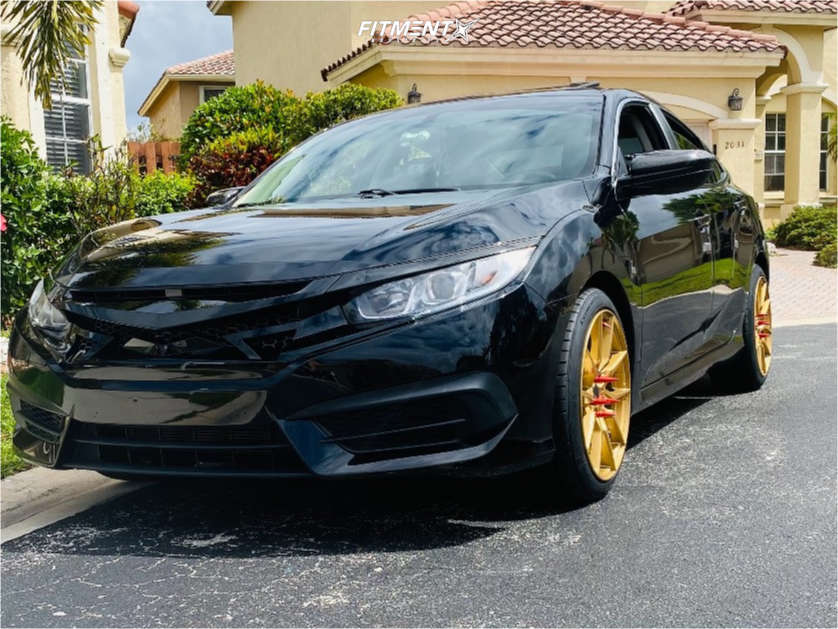 2016 Honda Civic EX with 18x8.5 Option Lab R716 and Continental 225x40 ...