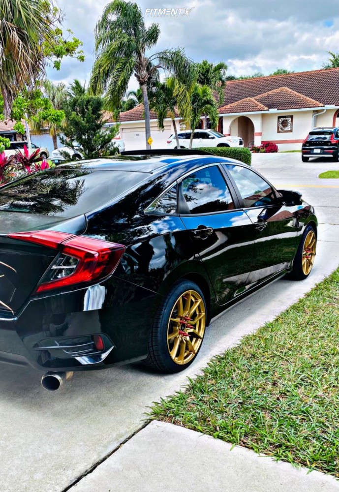 2016 Honda Civic EX with 18x8.5 Option Lab R716 and Continental 225x40 ...