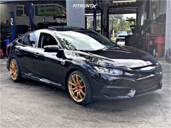 2016 Honda Civic EX with 18x8.5 Option Lab R716 and Continental 225x40 ...