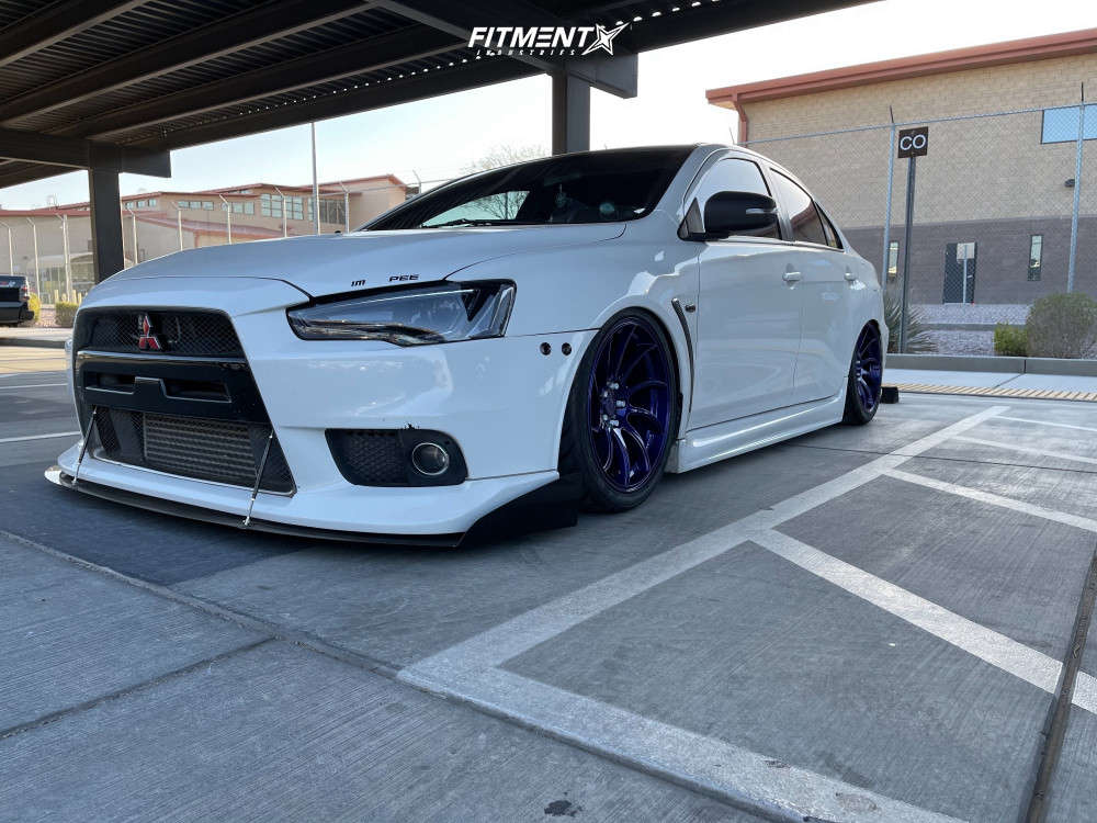 2015 Mitsubishi Lancer Evolution Final Edition with 18x9.5 Anovia Night ...