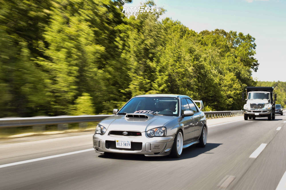2005 Subaru Impreza WRX STI with 17x8.5 ESR Sr07 and Federal 245x35 on ...