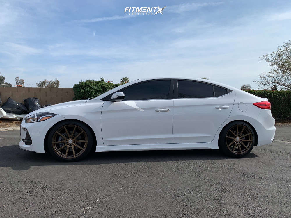 2017 Hyundai Elantra Sport with 18x8.5 F1R F27 and LeMans 225x40 on ...