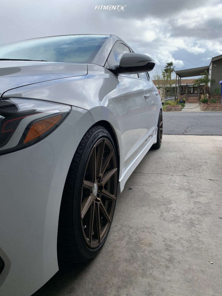 2017 Hyundai Elantra Sport with 18x8.5 F1R F27 and LeMans 225x40 on ...