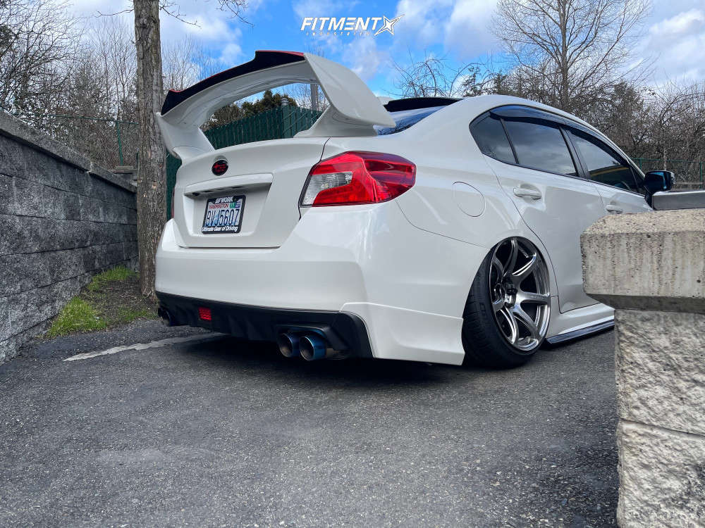 2019 Subaru WRX STI Limited with 18x10.5 Work T7r and Michelin 225x40 on Air Suspension ...