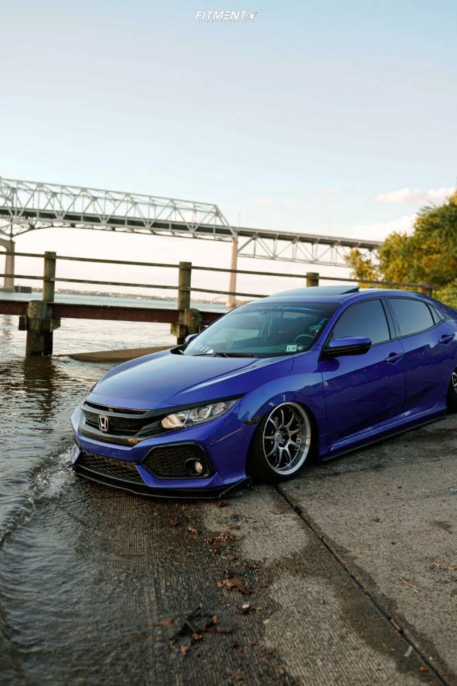 2018 Honda Civic EX with 18x9.5 Work D9r and Achilles 225x35 on Air ...
