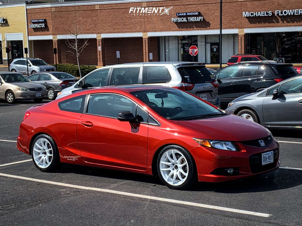 2012 Honda Civic Si with 17x8 Vors Tr4 and Nitto 215x45 on Lowering ...
